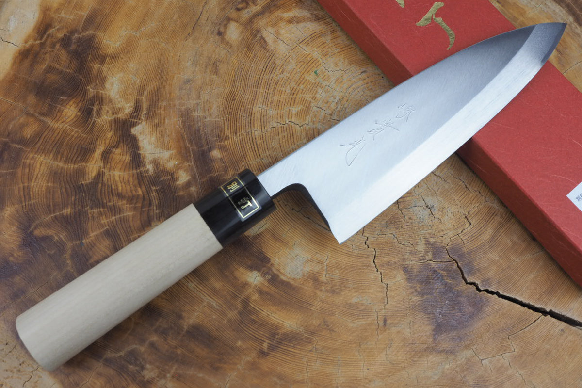 Sakai Jikko "Betsuuchi" White-3 Steel Deba Fish Filleting Knife (15cm ...