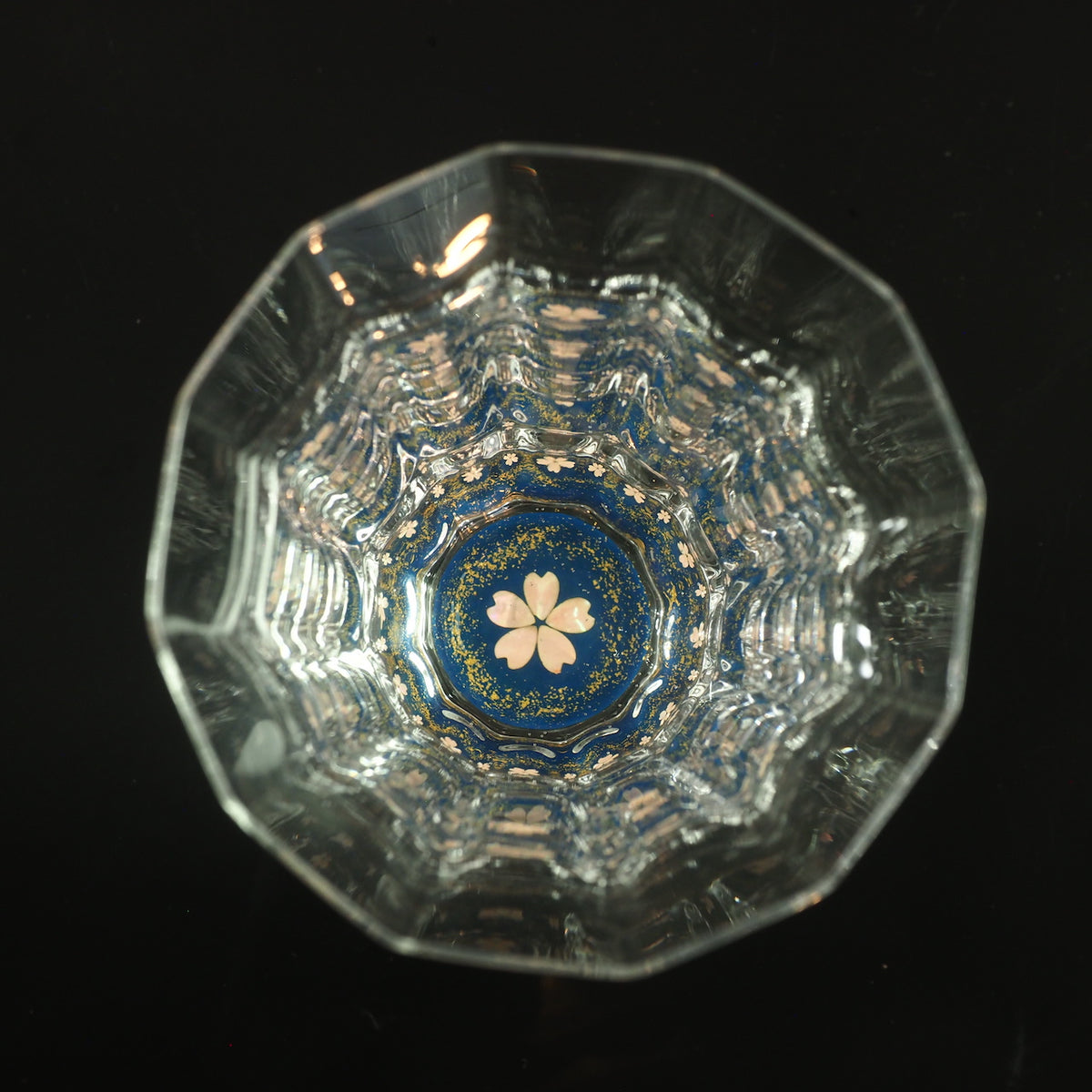 "Raden" Lacquer Coated Glass 150ml - Kaleidoscope Glass with Cherry Bl ...