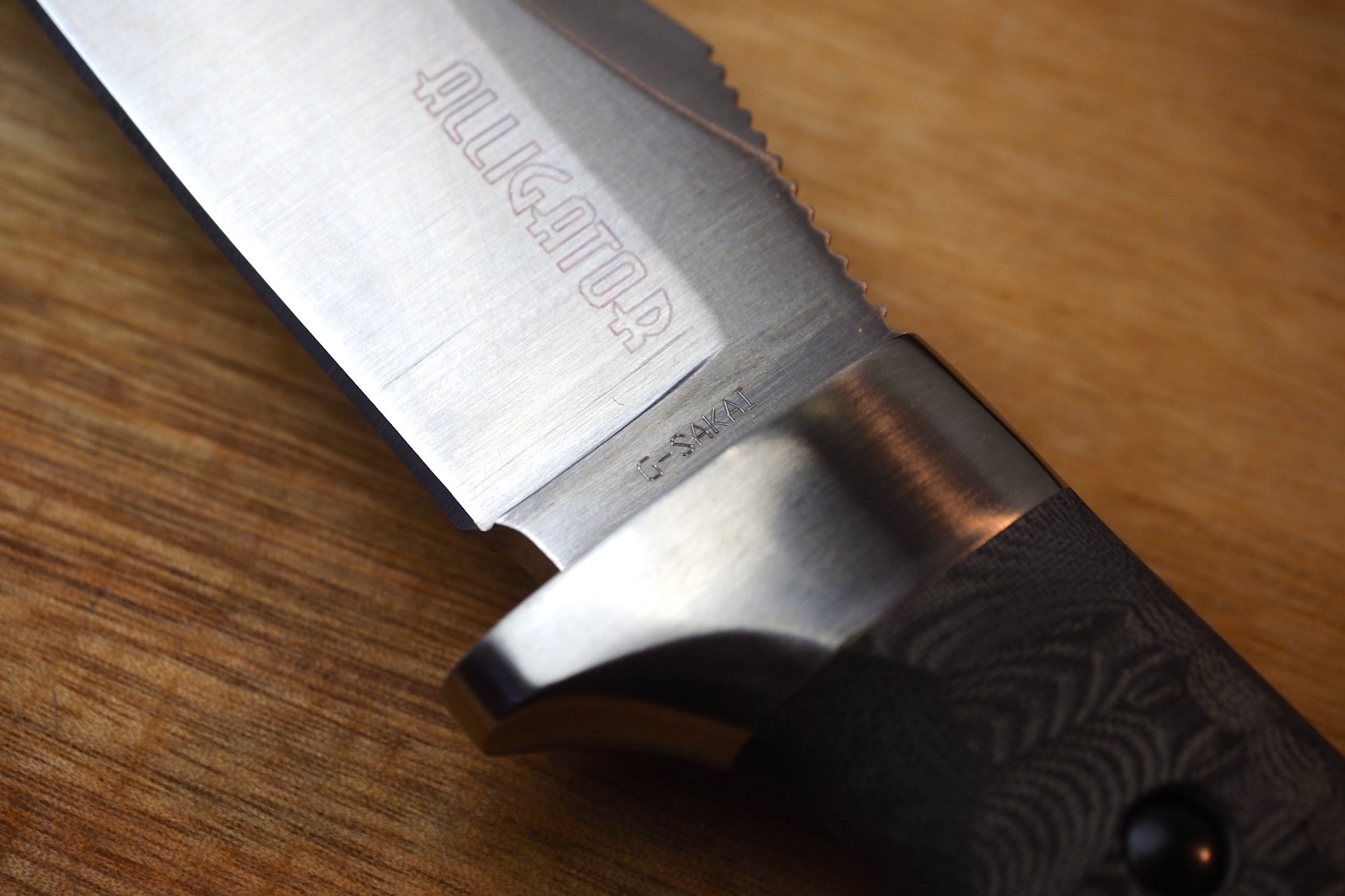 Outdoor Knife - ALLIGATOR Fixed VG10 Steel with Micarta Handle (Leathe ...