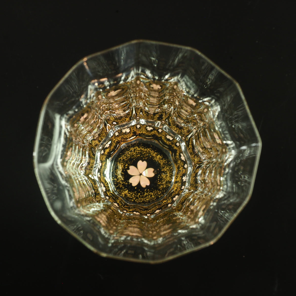 "Raden" Lacquer Coated Glass 150ml - Kaleidoscope Glass with Cherry Bl ...