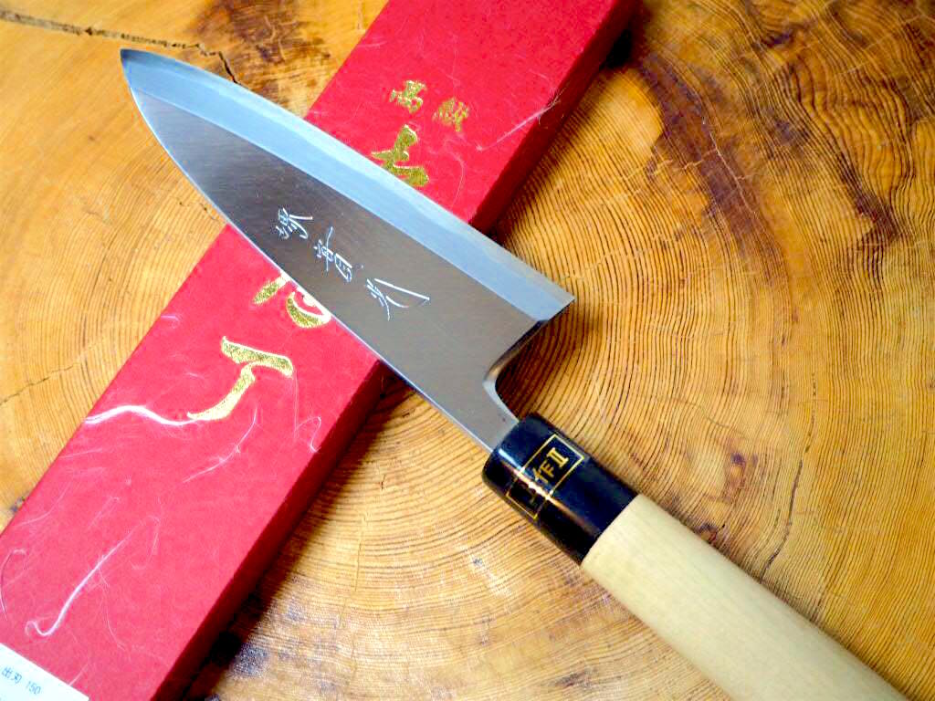 Sakai Jikko "Josaku" White-2 Steel Deba Fish Filleting Knife (15cm/18c ...