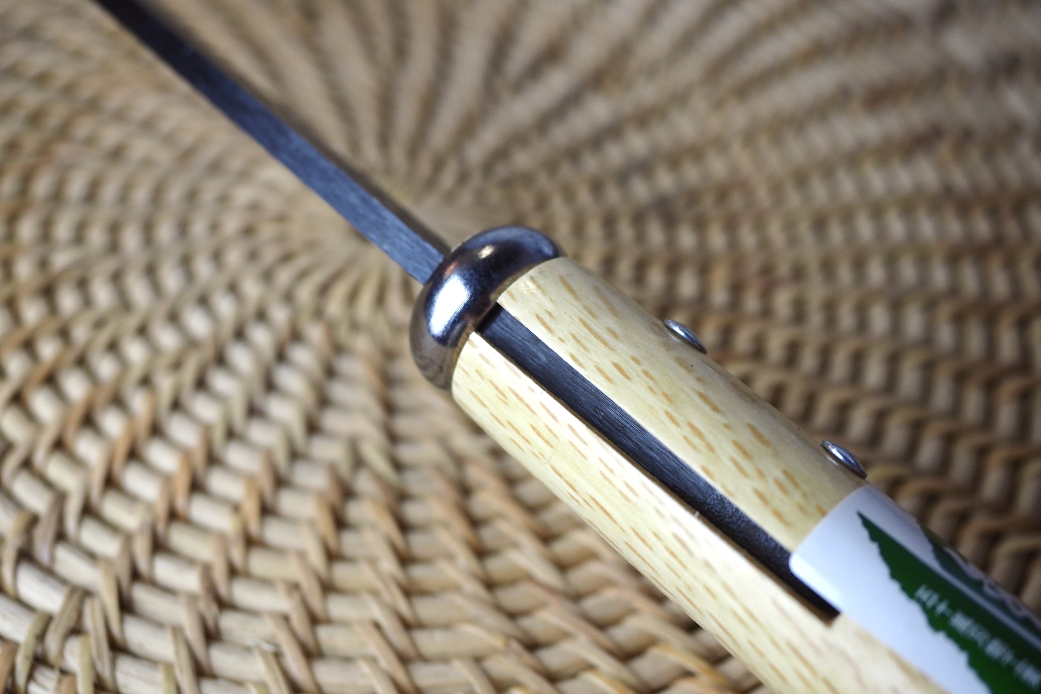 Kanenori Double Edged Bamboo Nata (Hatchet) 16.5cm (wooden sheath incl ...